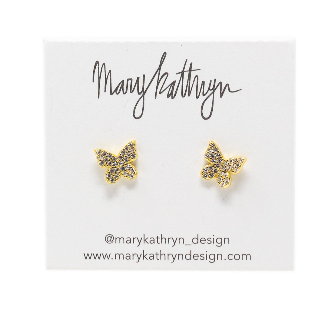 Rhinestone Flutter Studs – Mary Kathryn Design