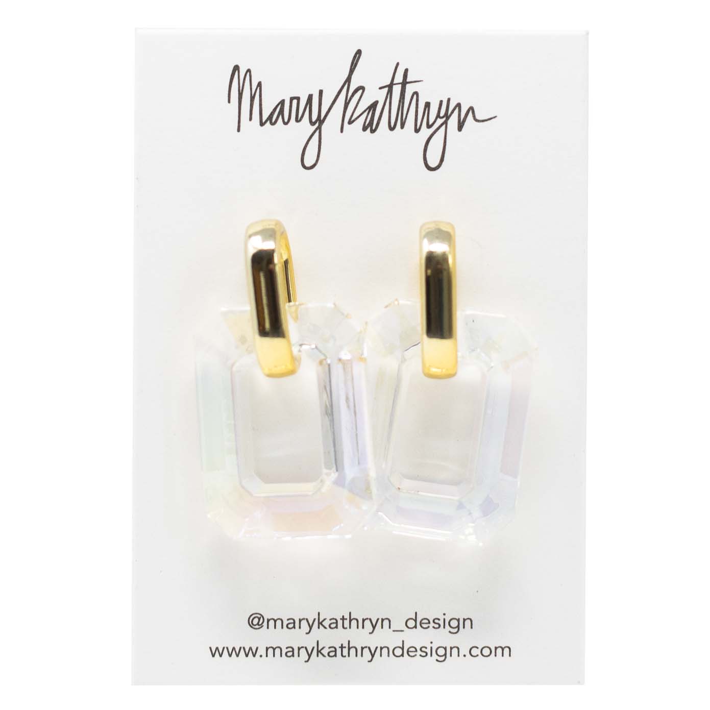 Iridescent Acrylic Drop Earrings – Mary Kathryn Design