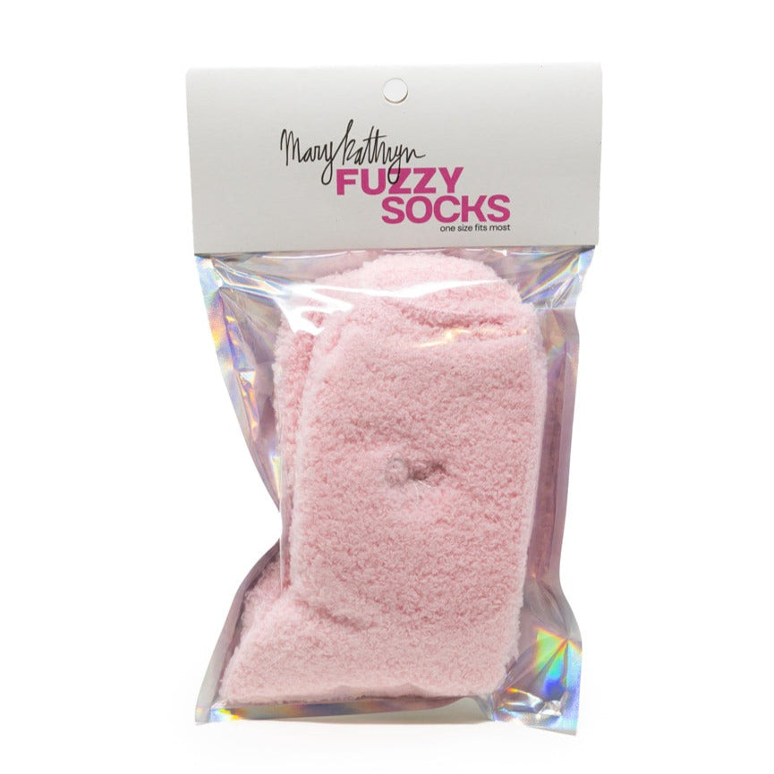 Pink Ribbon Fuzzy Socks – Mary Kathryn Design