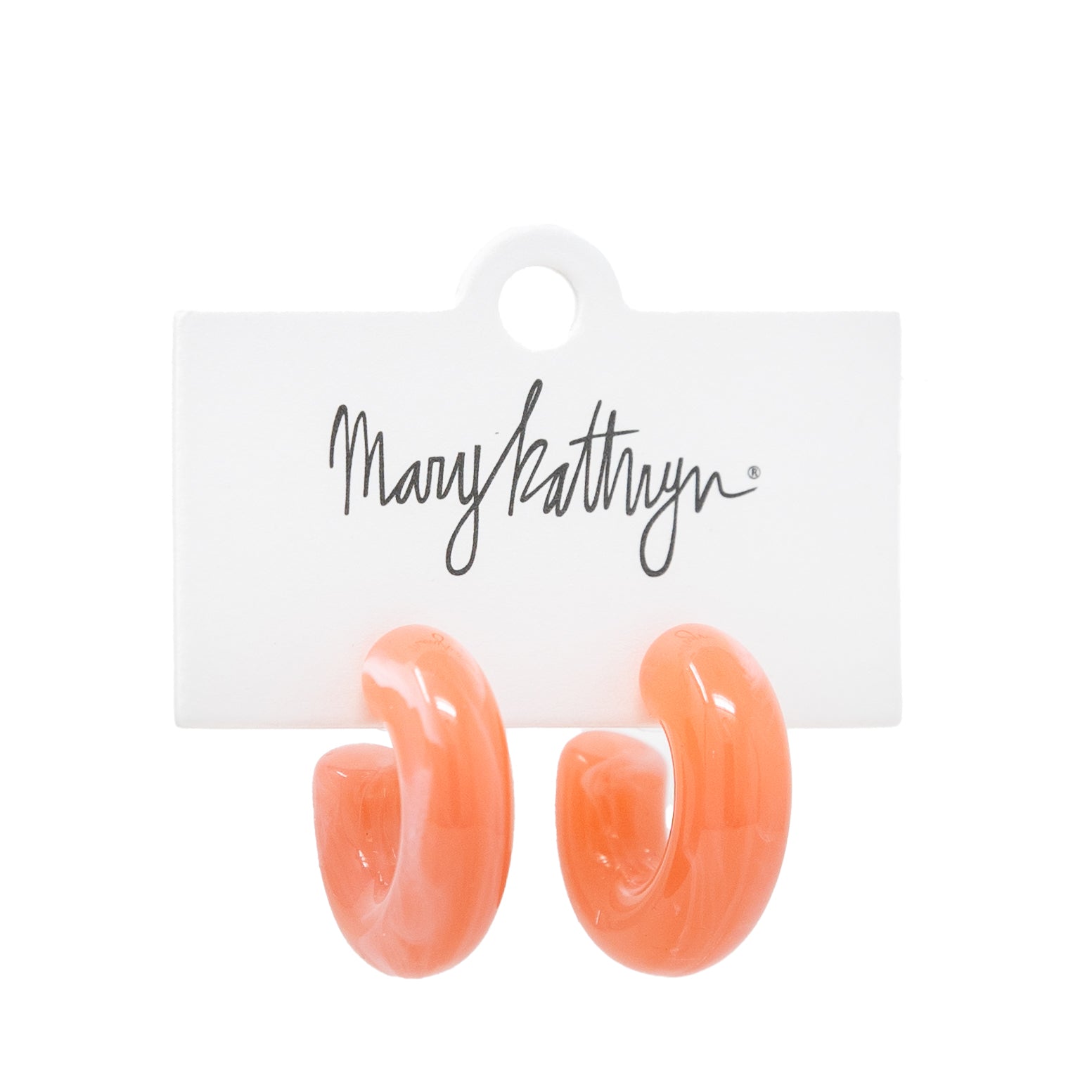 Coral Jelly Hoops – Mary Kathryn Design
