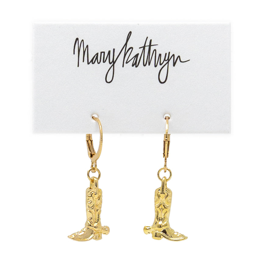 Gold Cowboy Boot Huggies – Mary Kathryn Design